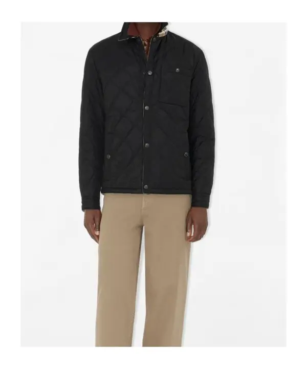 Burberry Reversible Quilted Overshirt With Classic Check Lining