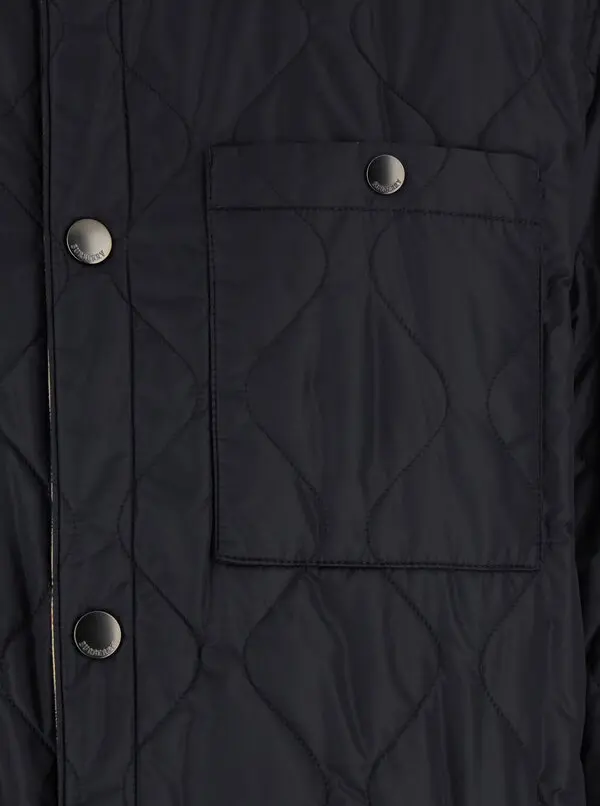 Burberry Reversible Quilted Overshirt With Classic Check Lining