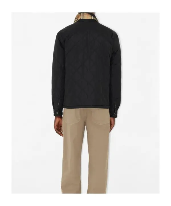 Burberry Reversible Quilted Overshirt With Classic Check Lining