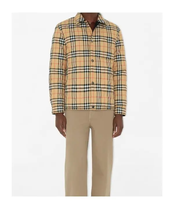 Burberry Reversible Quilted Overshirt With Classic Check Lining