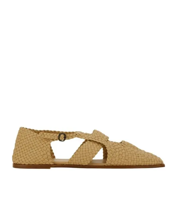 Hereu Serra Interwoven Slippers - Nude