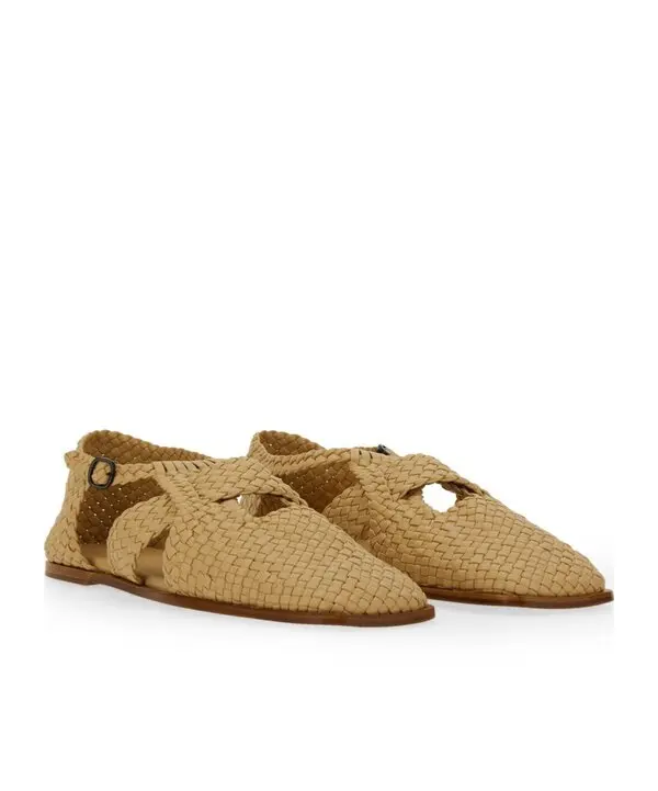 Hereu Serra Interwoven Slippers - Nude