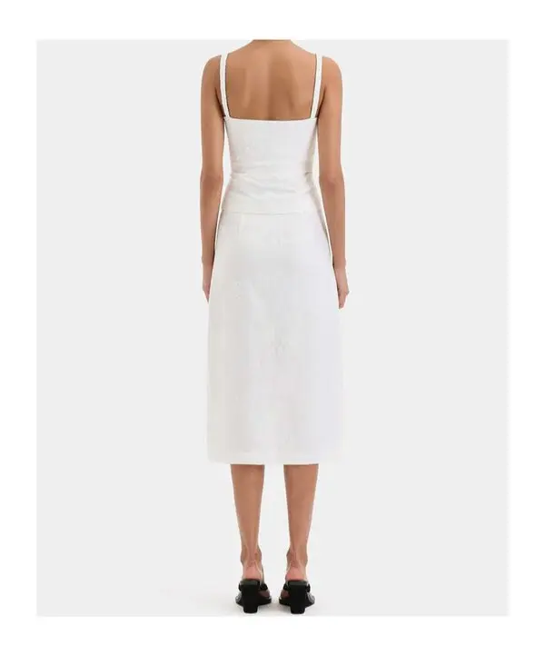 SIR. Floral Embroidered Midi Skirt