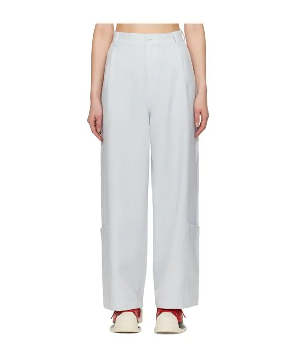 Y3 Sport Uniform Wide-leg Trousers - Transparent Gray
