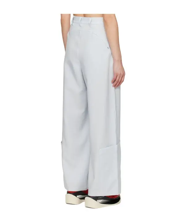 Y3 Sport Uniform Wide-leg Trousers - Transparent Gray