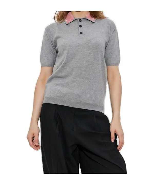 Marni Decorative Collar Polo Shirt
