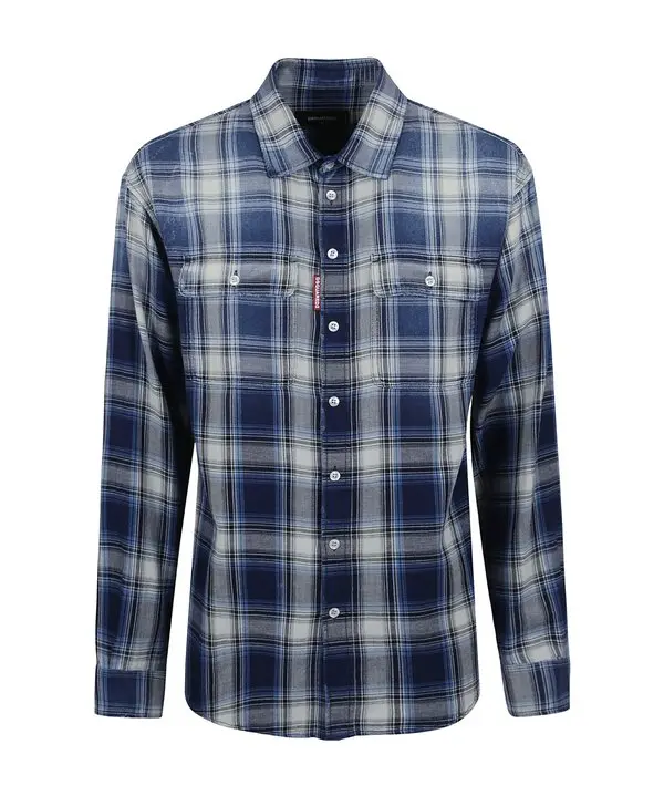 Dsquared2 Checked Dropped Shoulder Shirt