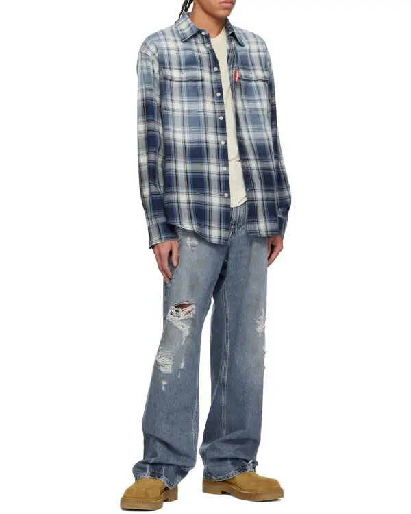 Dsquared2 Checked Dropped Shoulder Shirt