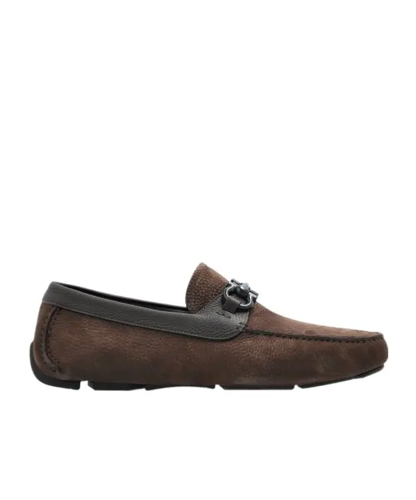 FERRAGAMO Gancini Embellished Loafers - Black