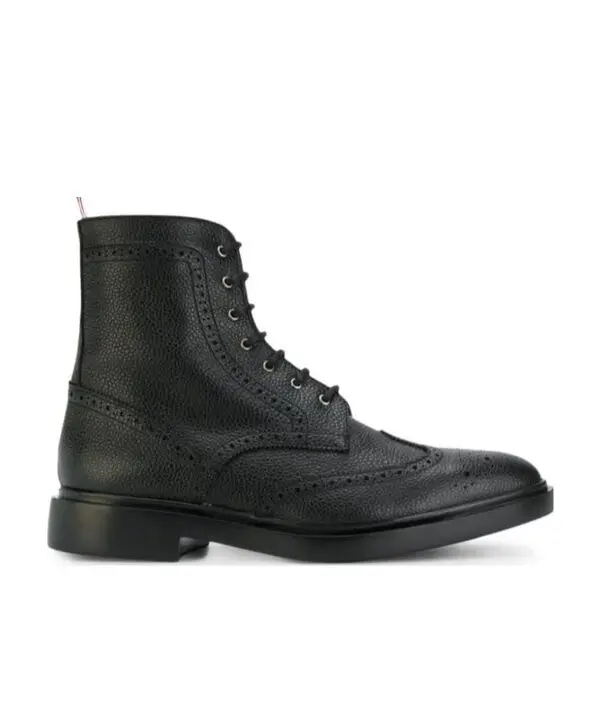 Thom Browne Brogues Lace-up Combat Boots - Black