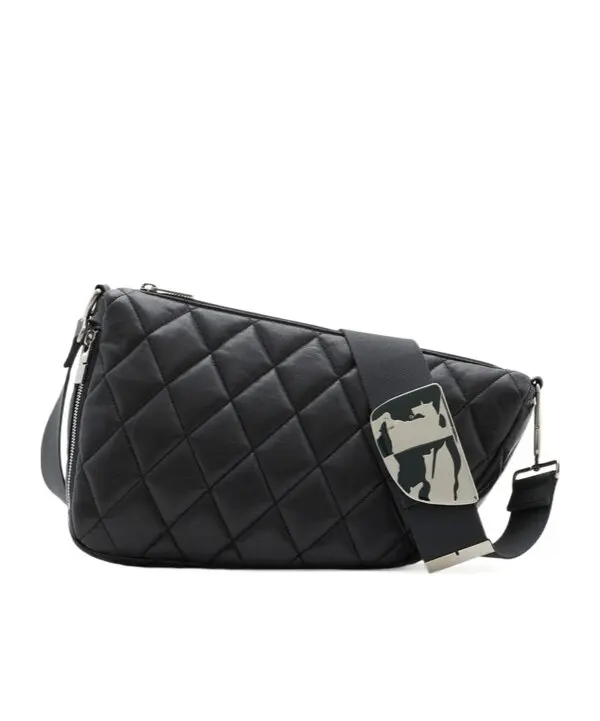 Burberry Shield Quilted Shoulder Bag - Slate