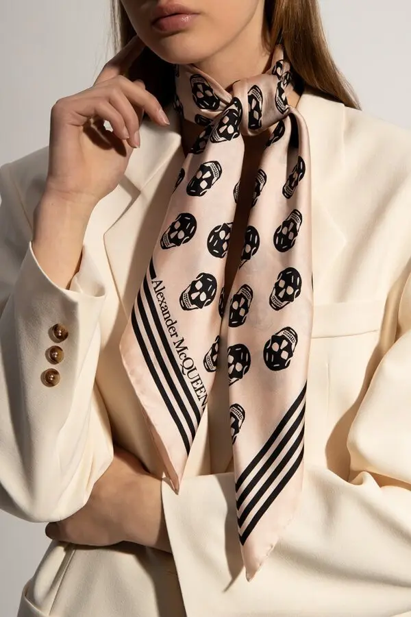 Alexander McQueen Skull-print Silk Scarf