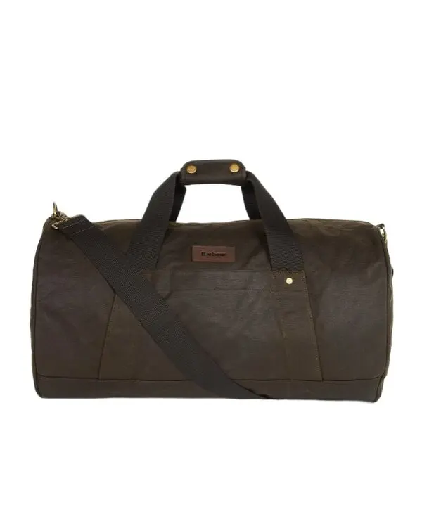 Barbour Waxed Travel Duffle Bag - Olive