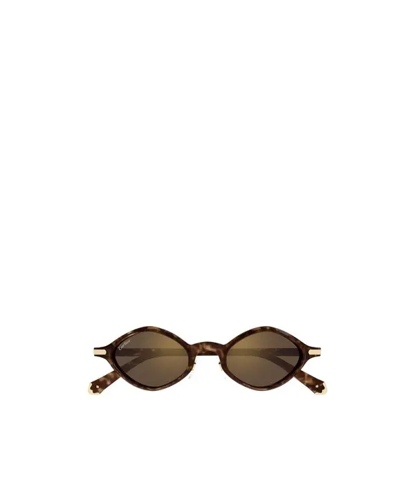 Cartier Geometric Frame Sunglasses - Havana