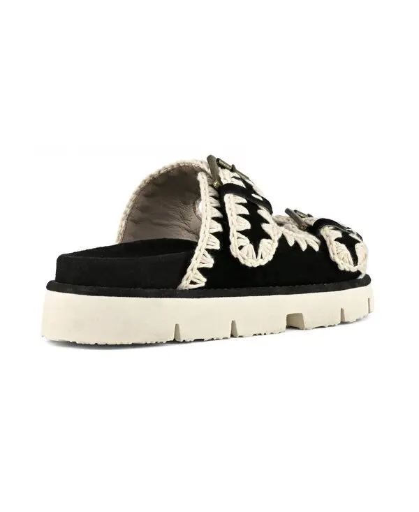 Mou Logo Slippers With Double Straps