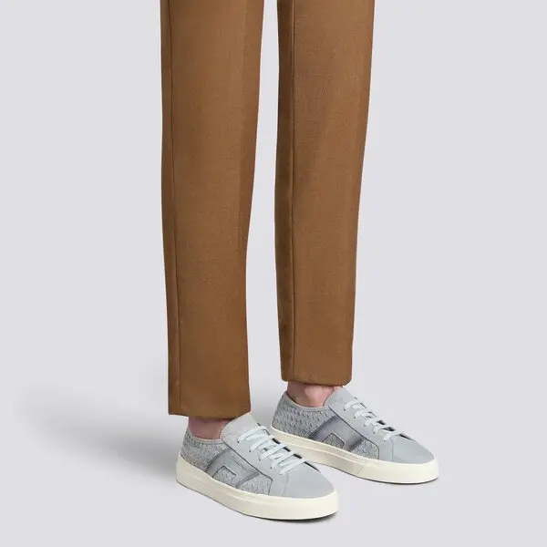 Santoni Round Toe Lace-up Sneakers