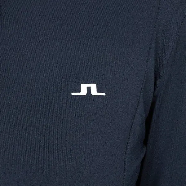 J. Lindeberg Hertta Long Sleeve Polo With Printed Logo