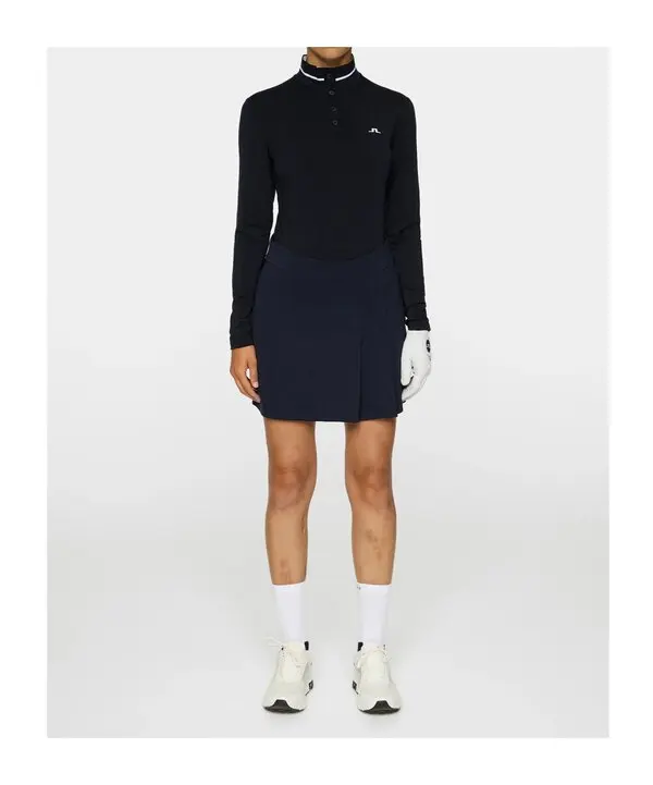 J. Lindeberg Hertta Long Sleeve Polo With Printed Logo