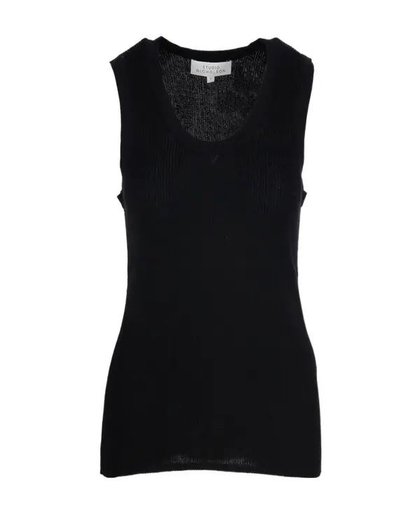 Studio Nicholson Sleeveless Ribbed Knit Top