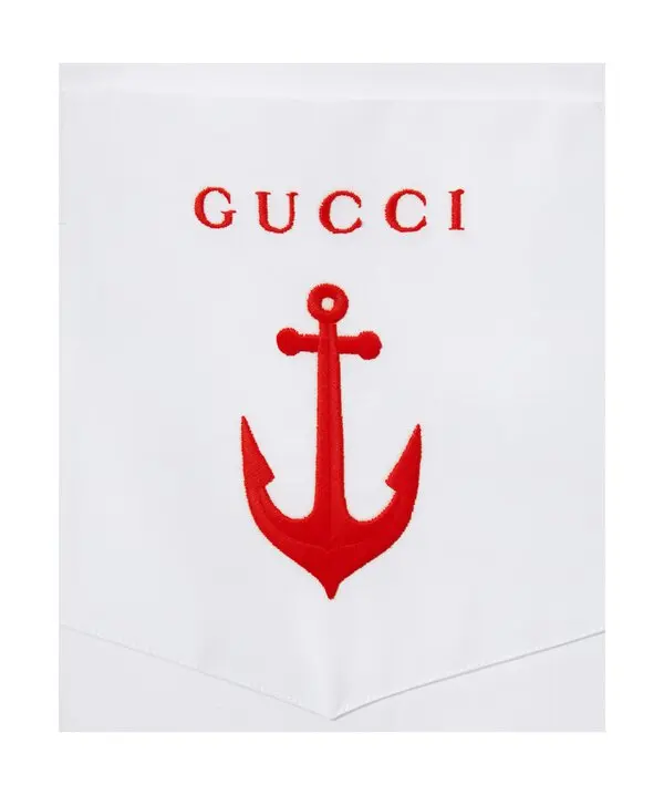 Gucci Embroidery Long-sleeve Poplin Shirt