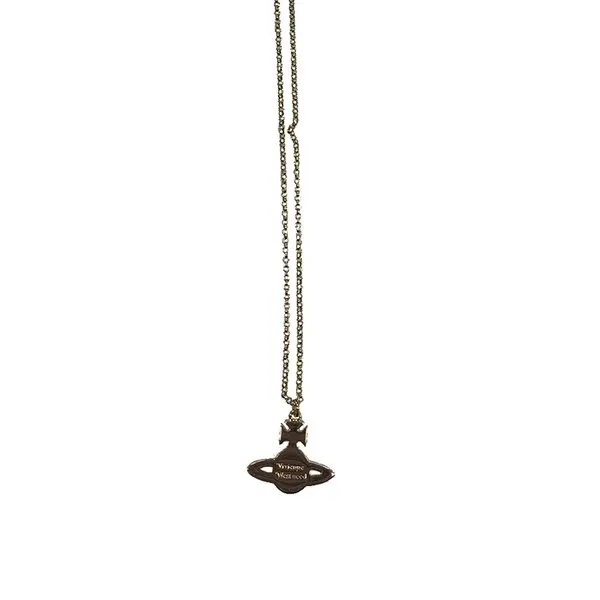 VIVIENNE WESTWOOD Logo Carving Pendant Necklace