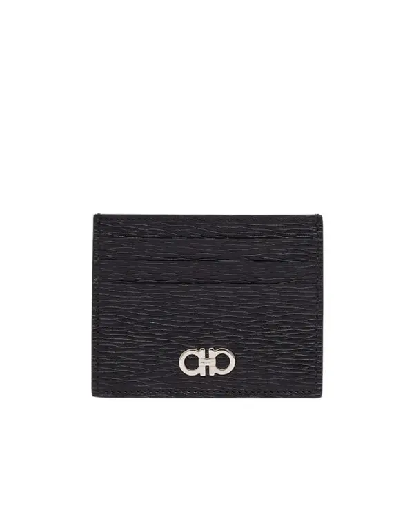 FERRAGAMO Gancini Colour-block Effect Cardholder - Black