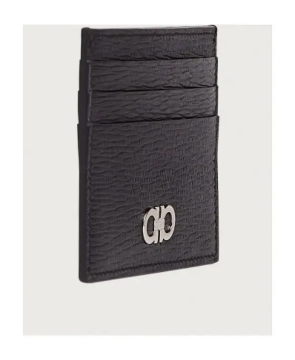 FERRAGAMO Gancini Colour-block Effect Cardholder - Black