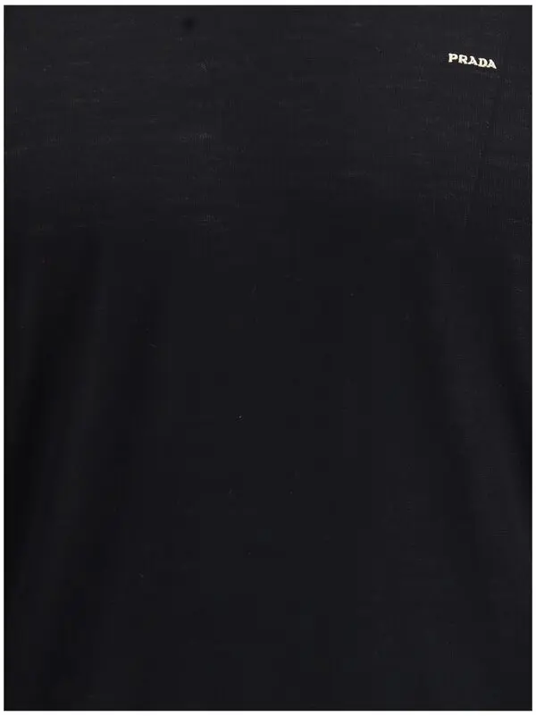 Prada Long Sleeved Crewneck Jumper - Black