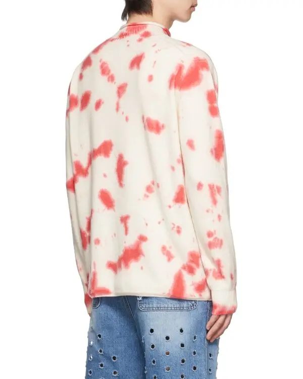 We11Done Tie-dye Ribbed High Collar Sweater