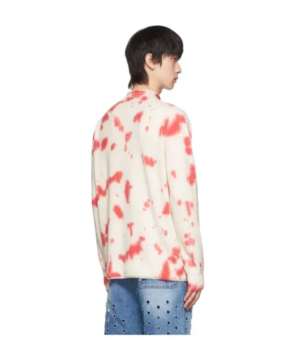 We11Done Tie-dye Ribbed High Collar Sweater