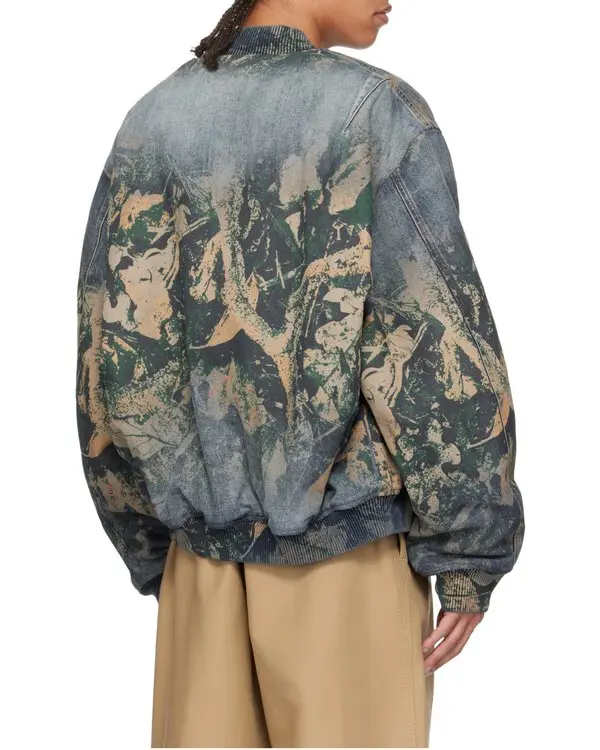 Acne Studios Printed Denim Bomber Jacket