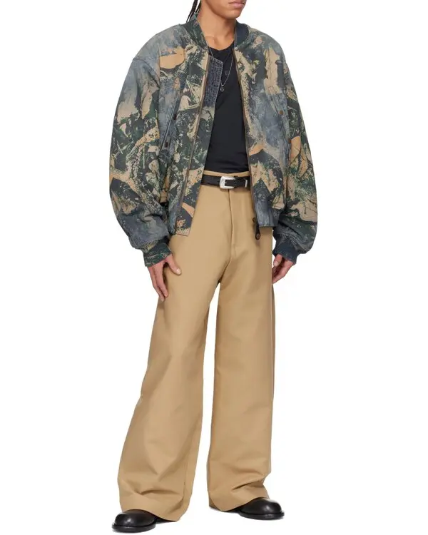 Acne Studios Printed Denim Bomber Jacket