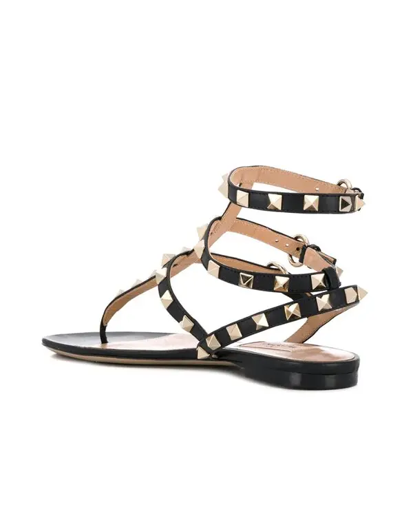 Valentino Garavani Rockstud Open Toe Flat Sandals
