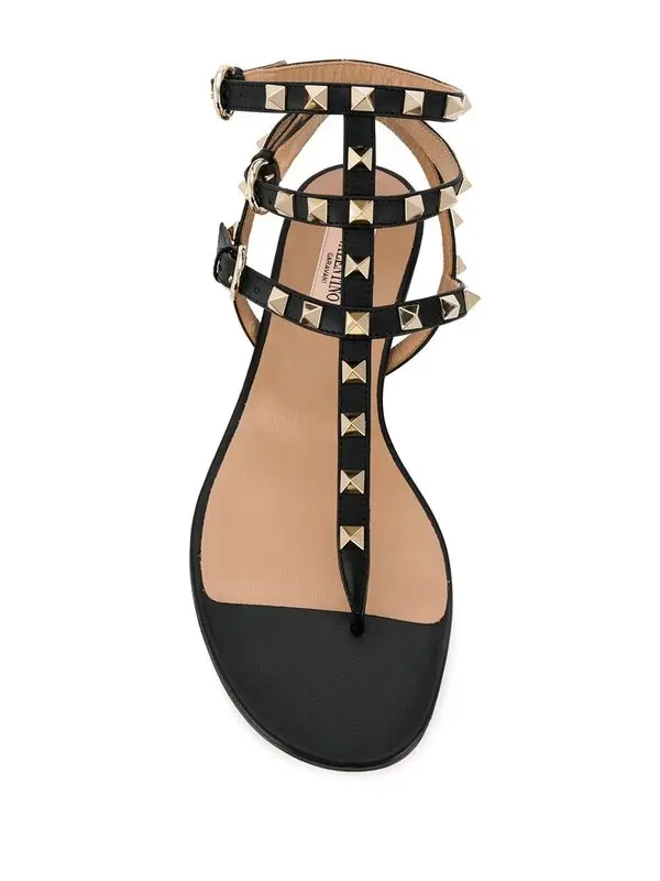 Valentino Garavani Rockstud Open Toe Flat Sandals