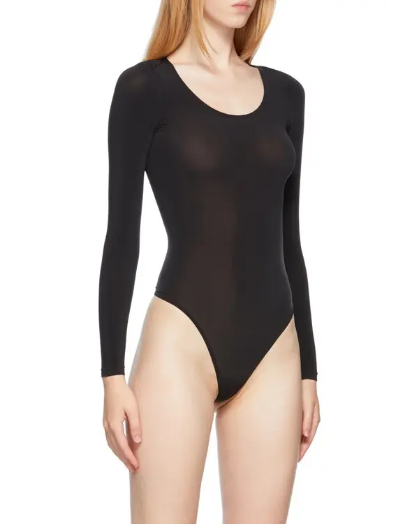 Wolford Buenos Aires Long-sleeved Crewneck Bodysuit - Black