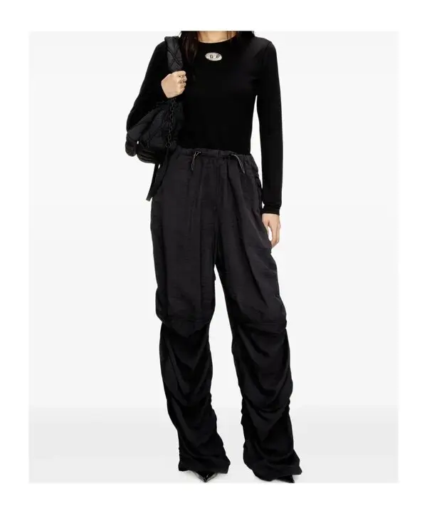 DIESEL® Long Sleeve Oval D Cut Out Top - Black