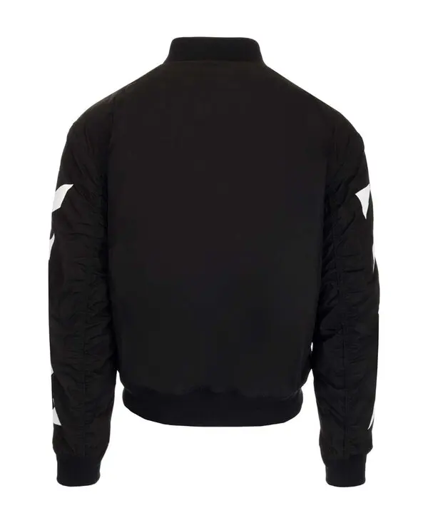 Off-White Diagonal-stripe Bomber Jacket