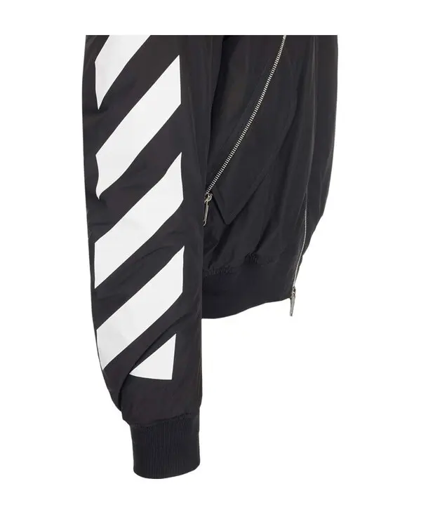 Off-White Diagonal-stripe Bomber Jacket
