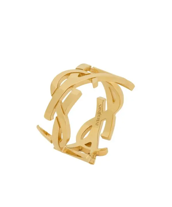 Saint Laurent Cassandre Scarf Ring - Golden