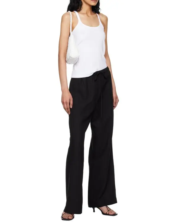 TOTEME Fluid Drawstring Trousers - Black