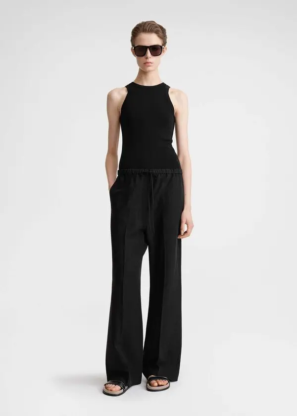 TOTEME Fluid Drawstring Trousers - Black