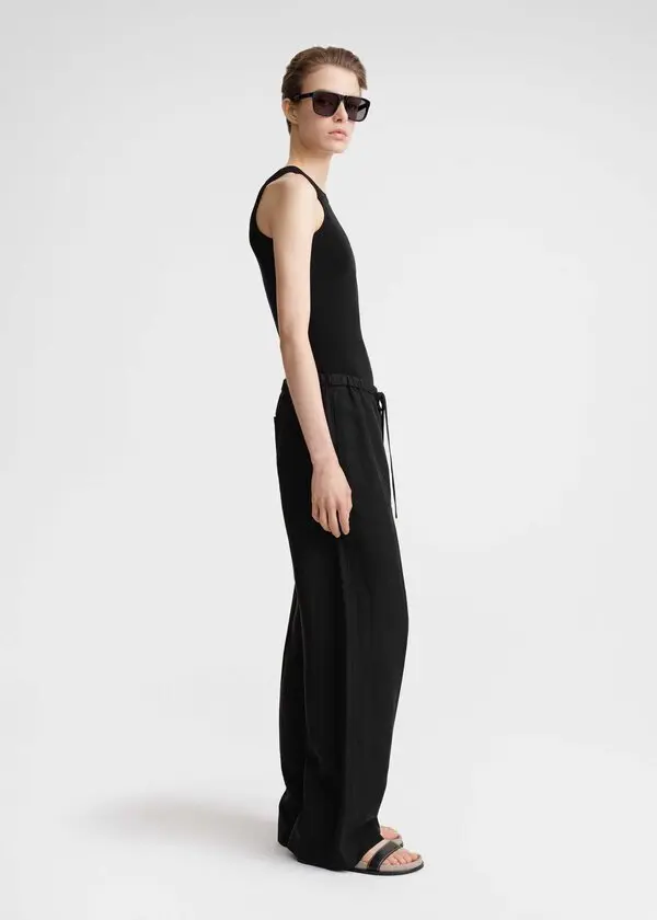 TOTEME Fluid Drawstring Trousers - Black