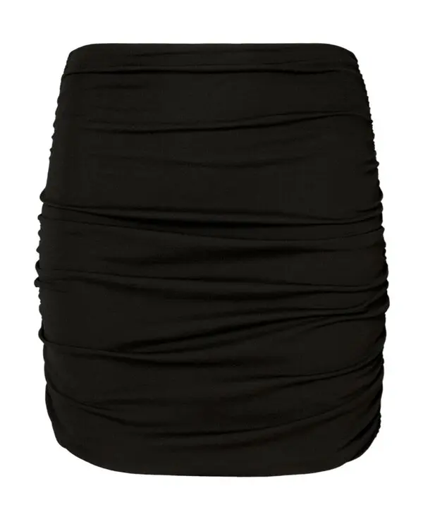 Tory Burch Ruched Mini Skirt - Black