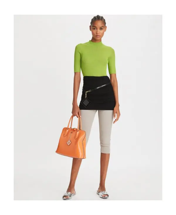 Tory Burch Ruched Mini Skirt - Black
