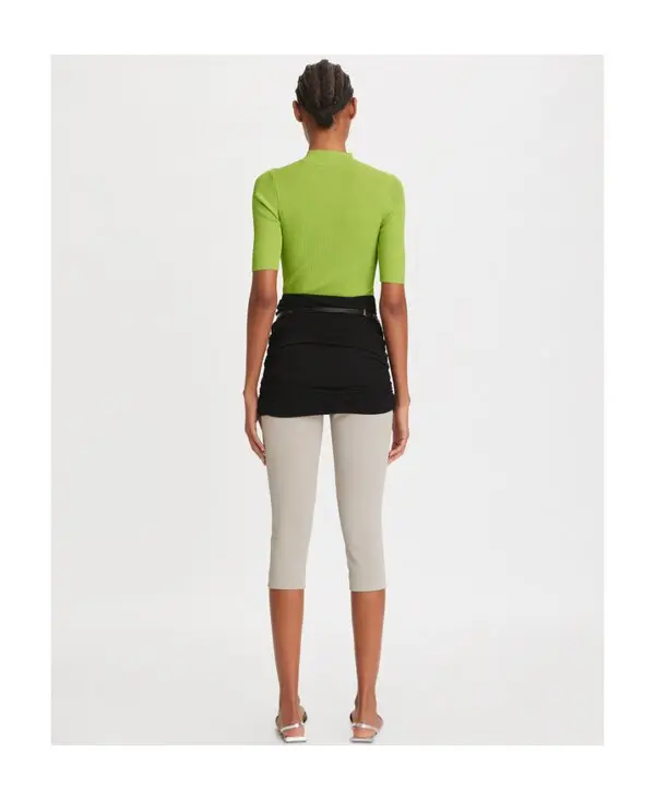 Tory Burch Ruched Mini Skirt - Black