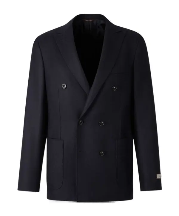 Canali Double-breasted Jacket - Black