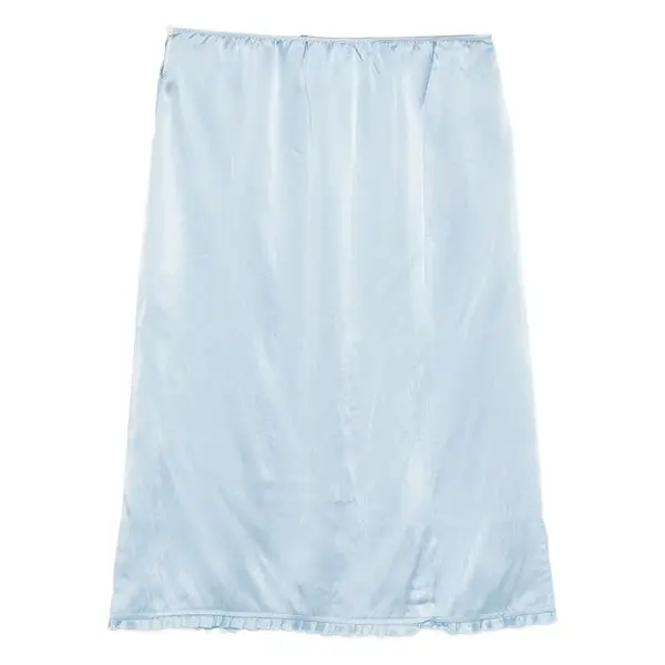 Prada Drawstring Midi Skirt With Ruffled Hem - Blue
