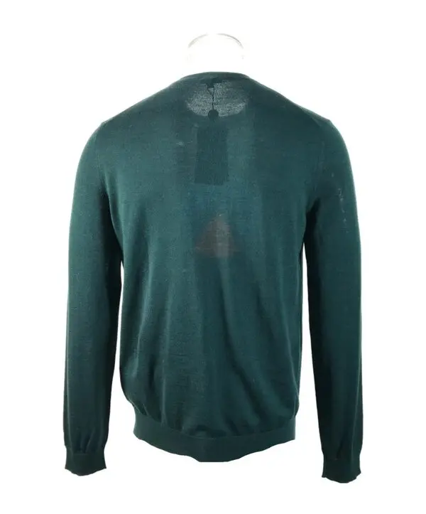 Kenzo Patterned Crew Neck Long Sleeve Sweater - Blue