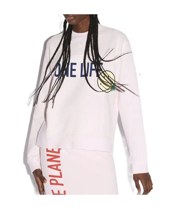 Dsquared2 Smiley Slogan Print Crewneck Sweater - White