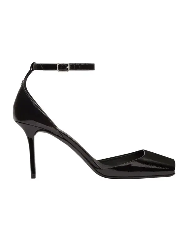 COURREGES Ankle Strap Peep-toe Pumps - Black